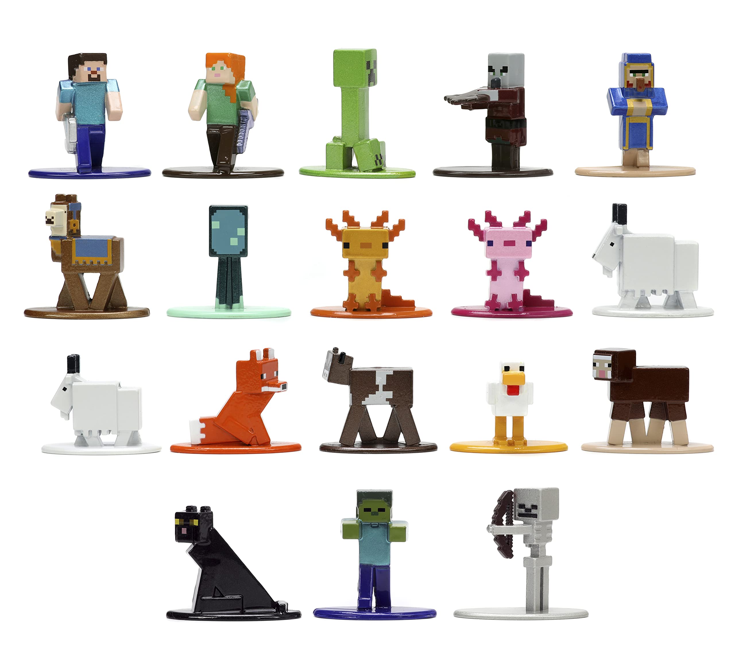 Minecraft Caves and Cliffs 1.65" 18-Pack Series 8 Die-cast Figures, Toys for Kids and Adults