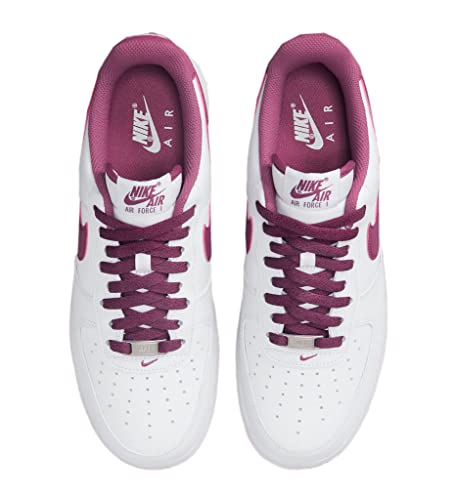 NIKE Men's Air Force 1 '07 Shoe, White/Light Bordeaux-white, 9.5