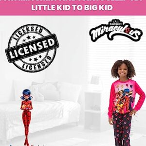 Miraculous Cat Noir Ladybug Rena Rouge Little Girls Pajama Shirt Pants Pink/Black 7-8