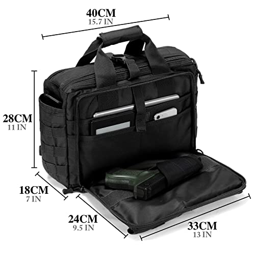 Stypos Tactical Messenger Bag, 15.6 Inch Tactical Briefcase for Man Military Laptop Bag Messenger Shoulder Bag, Includes a Flag