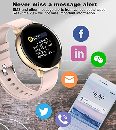 Yihou Smart Watch (Make/Answer Call) Fitness Tracker Waterproof Pedometer Step Counter Smart Watch with Text and Call Sport Smart Watch for Android Phones Compatible iPhone Smartwatch for Women Men