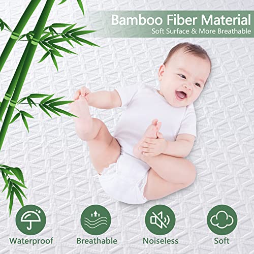 Premium 100% Waterproof Mattress Protector California King Size Bed Bamboo Mattress Cover Breathable 3D Air Fabric Cooling Mattress Pad Cover Smooth Soft Noiseless Washable, 8''-21'' Deep Pocket