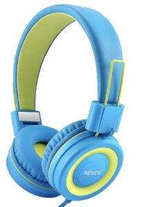 nenos children headphones kids headphones children's headphones over ear headphones kids computer volume limited headphones for kids (yellow)