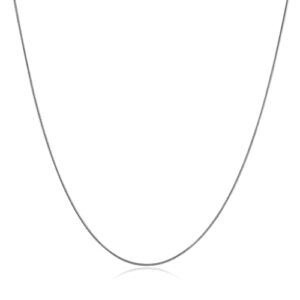 hzman silver 1.2mm width stainless steel dainty thin round snake chain necklace 16"-24'' inch link for women men with lobster claw clasp（16"