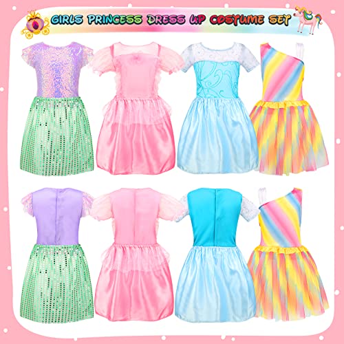 LIMIROLER Princess Dress Up Clothes for Little Girls Princess Role Play Costume Gift Set 25 Pcs Pretend Toys Kit for Toddlers Girls Aged 3-6 Years Old