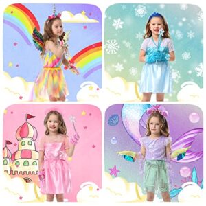 LIMIROLER Princess Dress Up Clothes for Little Girls Princess Role Play Costume Gift Set 25 Pcs Pretend Toys Kit for Toddlers Girls Aged 3-6 Years Old