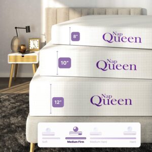 NapQueen 6 Inch Twin-XL Size Mattress, Bamboo Charcoal Memory Foam Mattress, Bed in a Box