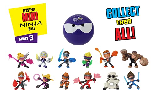 NINJA KIDZ TV Mini Mystery Ninja Ball 2 Pack - Series 3 Purple | Includes 2 Characters of 13 Possible | 6 Unique Ninja Balls to Collect