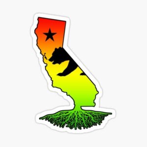 sticky dude california flag bear california roots sticker, 5 inches - yeti cup vinyl cooler box waterproof sticker decal car laptop wall window bumper sticker