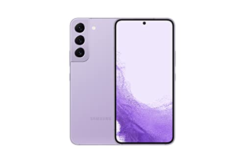 SAMSUNG Galaxy S22 Cell Phone, Factory Unlocked Android Smartphone, 128GB, 8K Camera & Video, Night Mode, Brightest Display Screen, 50MP Photo Resolution, Long Battery Life, US Version, Bora Purple