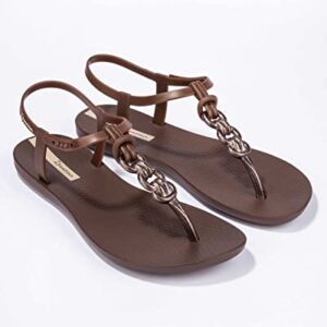 Ipanema Women's Connect Sandal - Comfortable, Stylish & Versatile Summer Footwear, Brown and Bronze, Size 9