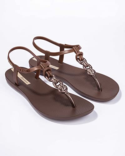 Ipanema Women's Connect Sandal - Comfortable, Stylish & Versatile Summer Footwear, Brown and Bronze, Size 9