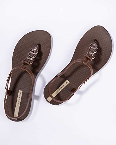 Ipanema Women's Connect Sandal - Comfortable, Stylish & Versatile Summer Footwear, Brown and Bronze, Size 9