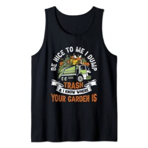 Trash Truck Driver Trashman Dustman Garbage Collector Truck Tank Top