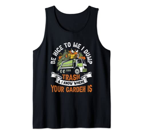 Trash Truck Driver Trashman Dustman Garbage Collector Truck Tank Top