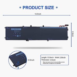 97WH Type 6GTPY Battery for Dell XPS 15 9560 9570 9550 7590 15-9570-D1541 15-9570-D1741 15-9570-D1941T Precision 5520 M5520 5540 M5540 5510 M5510 Workstation 5XJ28 GPM03 5041C 05041C 5D91C P56F002