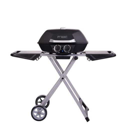 Pit Boss 2B Portable Gas Grill with Collapsible Cart, Black (10919)