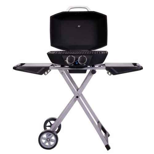 Pit Boss 2B Portable Gas Grill with Collapsible Cart, Black (10919)