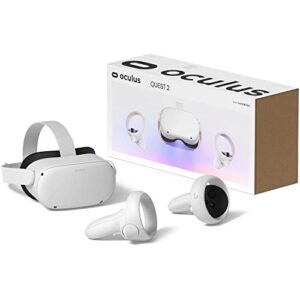 oculus newest quest 2 vr headset 128gb holiday set - advanced all-in-one virtual reality headset cover set, white