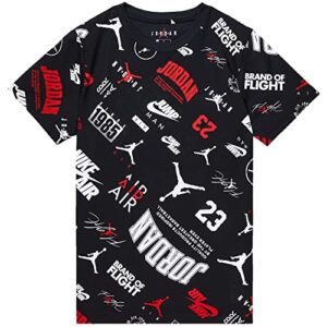 jordan boy's levels all over print (big kids) black md (10-12 big kid)