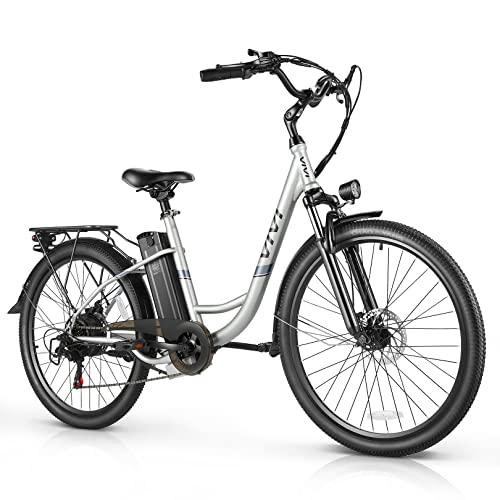 Vivi Electric Bike, 26" Electric Cruiser Bike 500W Ebike 20MPH Electric Bike for Adults, 48V Removable Battery, Professional 7 Speed E-Bike, Electric City Commuter Bicycle