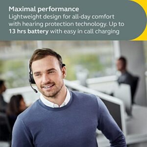 Jabra Engage 55 Mono Wireless Headset with Link 400 USB-A DECT Adapter - Noise-Cancelling Microphone, Extensive Range, Hearing Protection - MS Teams Certified, Works with All Other Platforms - Black