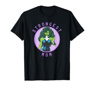 marvel mother's day she-hulk strongest mom t-shirt