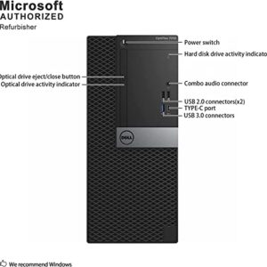 DELL 7050 Mini Tower Desktop Intel i7-7700 UP to 4.20GHz 32GB DDR4 New 1TB NVMe SSD + 2TB HDD USB Wi-Fi BT Dual Monitor Support Wireless Keyboard and Mouse Win10 Pro (Renewed)