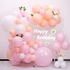 MOMOHOO Pastel Orange Balloons Arch- 120Pcs 18/12/5 Inch Light Orange Balloons Different Sizes, Macaron Balloons Peach Blush Balloons Garland Kit, Easter Balloons Birthday/Baby Shower/Fall Balloons