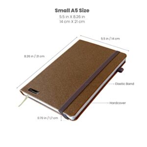 THESMARTNOTEBOOK Letter Dotted Luxury Hard Cover | 190 Pages | 100g | Eco-Friendly Smart Note-Taking | Free App for Digital Note-Taking and Organization | Brown