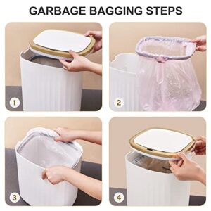 ELPHECO 3.5 Gallon Waterproof Motion Sensor Bedroom Trash Can with Lid, Automatic Garbage Bin for Bathroom Living Room Office, Golden