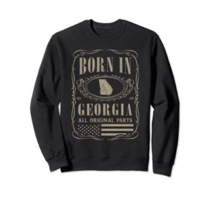 vintage classic america land map us states born georgia sweatshirt