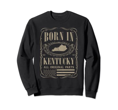 Vintage Classic America Land Map US States Born Kentucky Sweatshirt