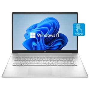 hp newest 17t laptop, 17.3'' hd+ touchscreen, intel core i7-1165g7 processor, 32gb ddr4 ram, 2tb pcie ssd, backlit keyboard, hdmi, windows 11 home, silver