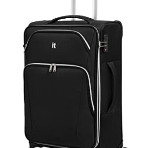 it luggage Expectant 28" Softside Checked 8 Wheel Expandable Spinner, Black