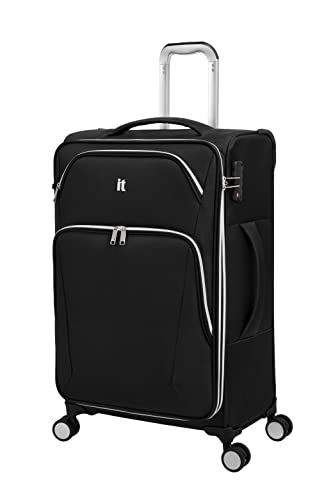 it luggage Expectant 28" Softside Checked 8 Wheel Expandable Spinner, Black