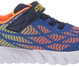 Skechers Kids Boy's Flex-Glow Elite-Vorlo Sneaker, Royal/Orange, 10 Toddler