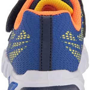 Skechers Kids Boy's Flex-Glow Elite-Vorlo Sneaker, Royal/Orange, 10 Toddler