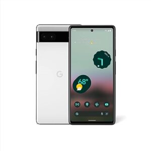 google pixel 6a - 5g android phone - unlocked smartphone with 12 megapixel camera and 24-hour battery - chalk