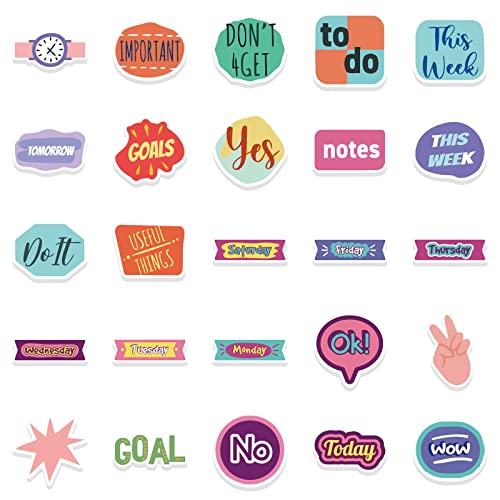 Planner Stickers 54pcs Stickers – Inspirational & Motivational, Cute & Aesthetic Stickers for Adults - Aesthetic Accessories & Sticker Pack for Planner,Scrapbook and Journal