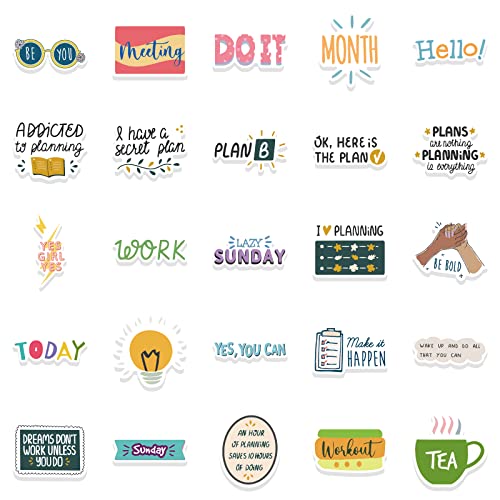 Planner Stickers 54pcs Stickers – Inspirational & Motivational, Cute & Aesthetic Stickers for Adults - Aesthetic Accessories & Sticker Pack for Planner,Scrapbook and Journal