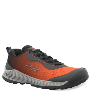 KEEN Men's NXIS Speed Low Height Vented Hiking Shoes, Scarlet Ibis/Ombre, 13