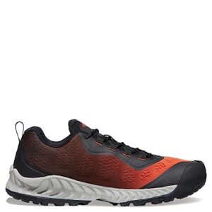 KEEN Men's NXIS Speed Low Height Vented Hiking Shoes, Scarlet Ibis/Ombre, 13