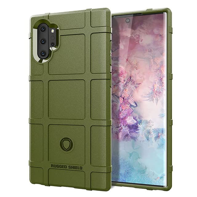 EGO TACTICAL Rugged Shield Brand Solid Color TPU Phone Case for Samsung Galaxy Note 10 Plus - OD Green