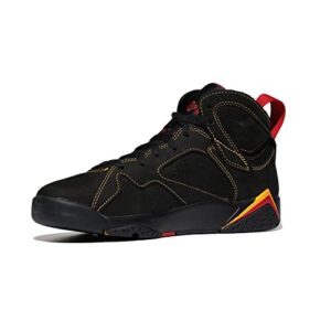 jordan boy's air 7 retro bg (big kid) black/citrus/varsity red 4 big kid m