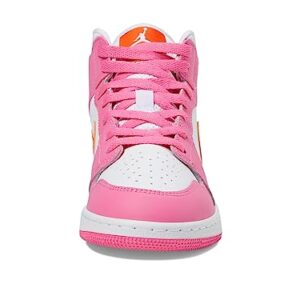 Jordan Boy's Air Jordan 1 Mid (Big Kid) Pinksicle/Safety Orange/White 5.5 Big Kid M