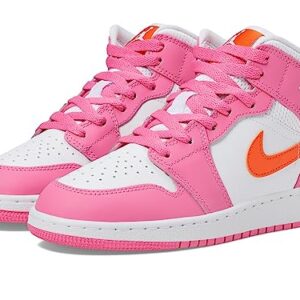 Jordan Boy's Air Jordan 1 Mid (Big Kid) Pinksicle/Safety Orange/White 5.5 Big Kid M