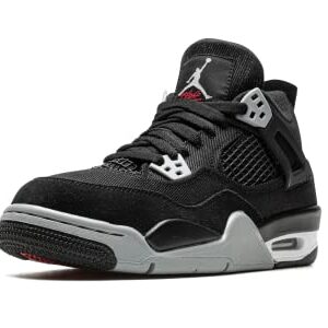 Jordan Youth Air 4 GS DV0553 006 Black Canvas - Size 5Y