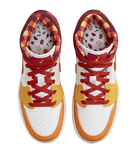 Jordan Boy's Air 1 Mid SE (Big Kid) Paprika/Cinnabar/Black/Canyon Gold 5 Big Kid M