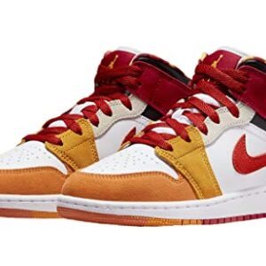 Jordan Boy's Air 1 Mid SE (Big Kid) Paprika/Cinnabar/Black/Canyon Gold 5 Big Kid M